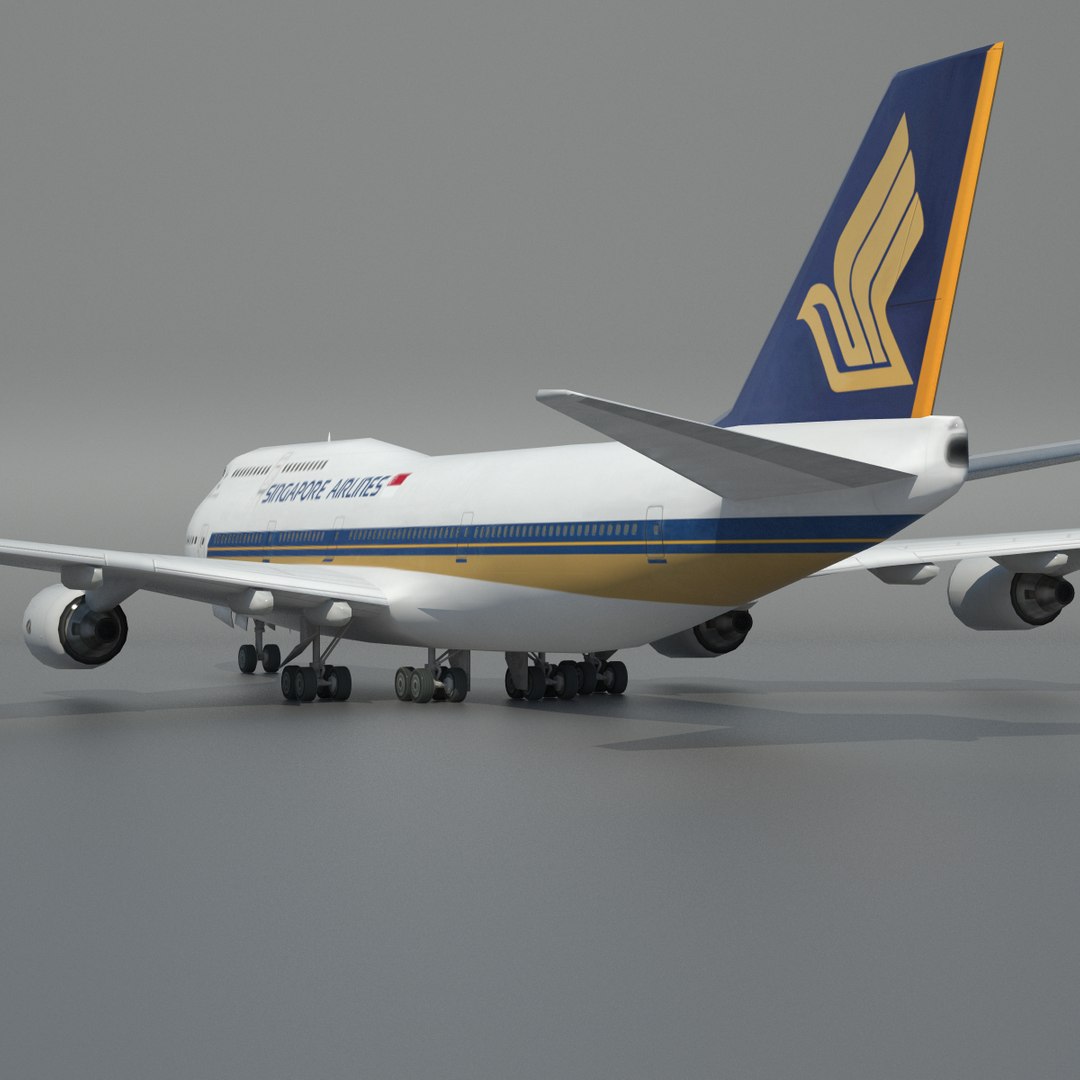 boeing 747-400 modeled simulation 3d model