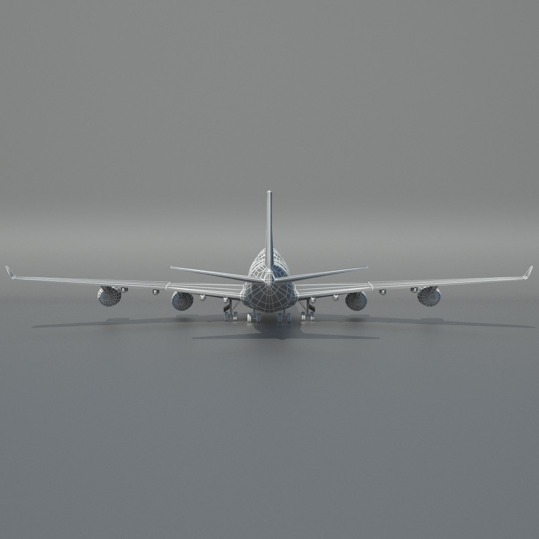 boeing 747-400 modeled simulation 3d model