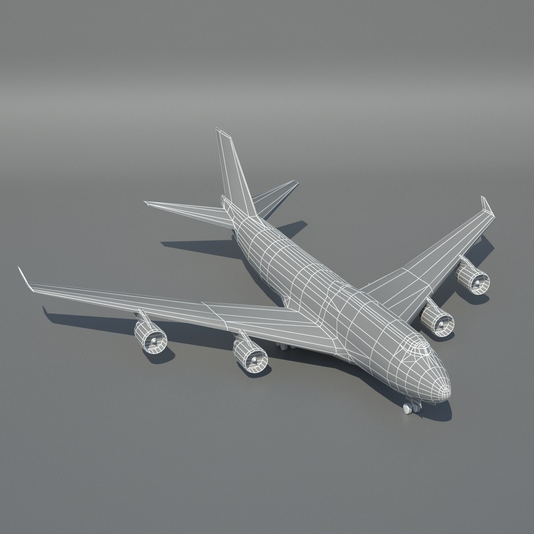 boeing 747-400 modeled simulation 3d model