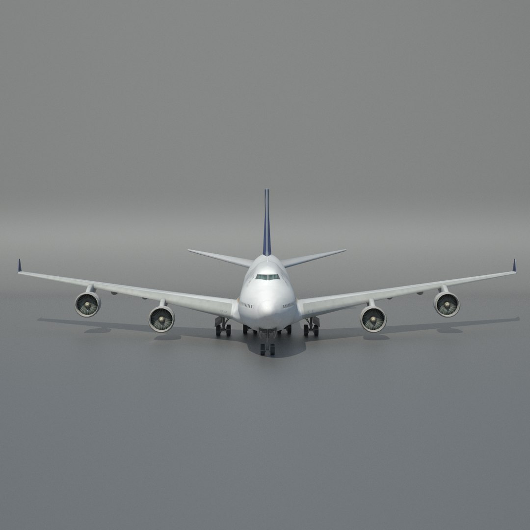 boeing 747-400 modeled simulation 3d model