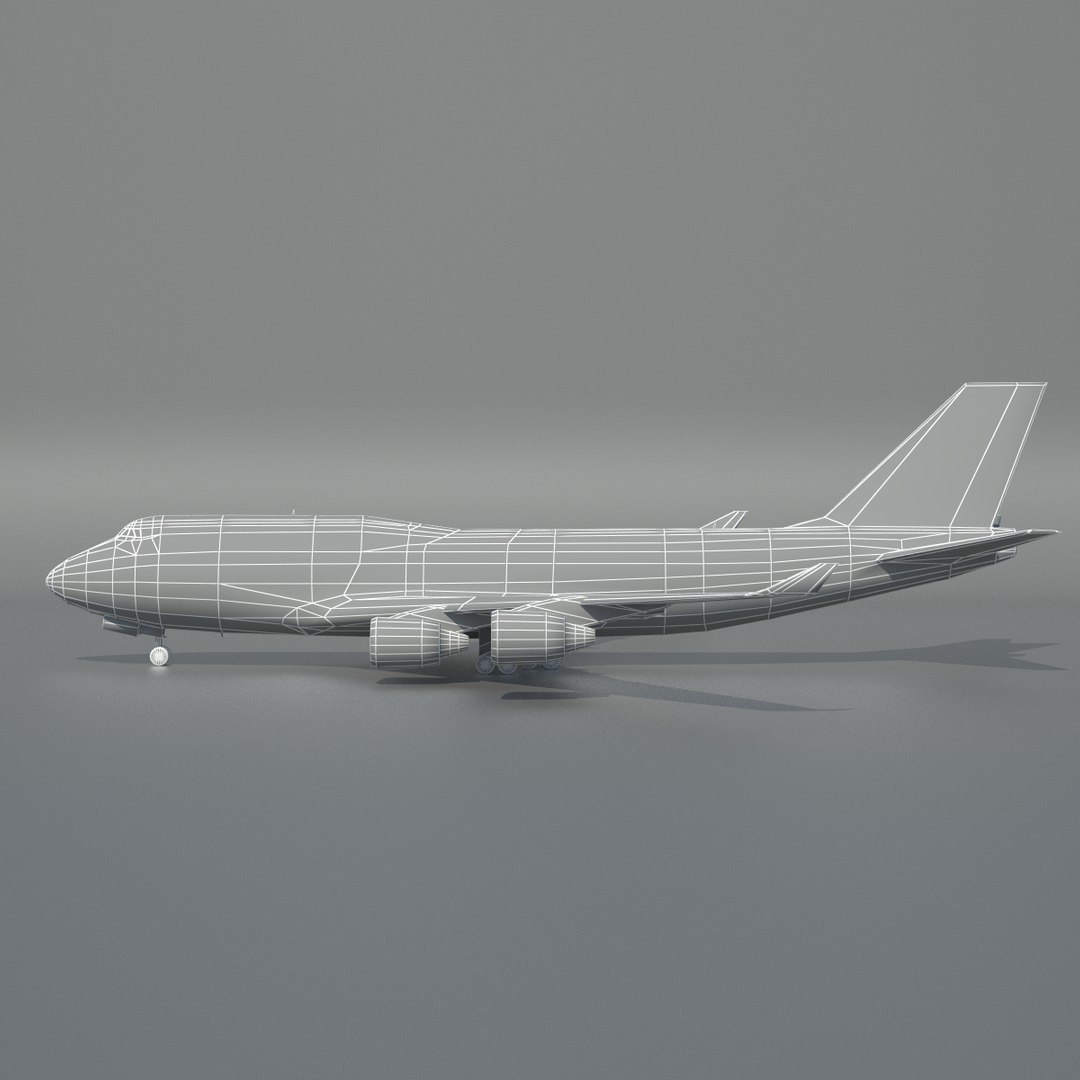 boeing 747-400 modeled simulation 3d model