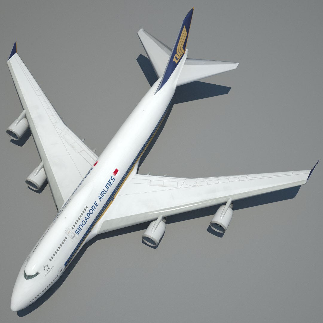 boeing 747-400 modeled simulation 3d model