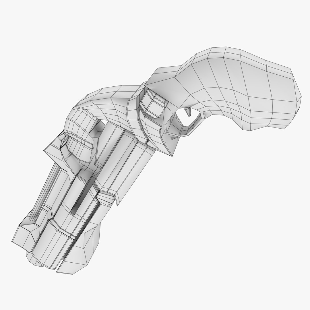 3D Sci-fi Revolver Model - TurboSquid 1352277
