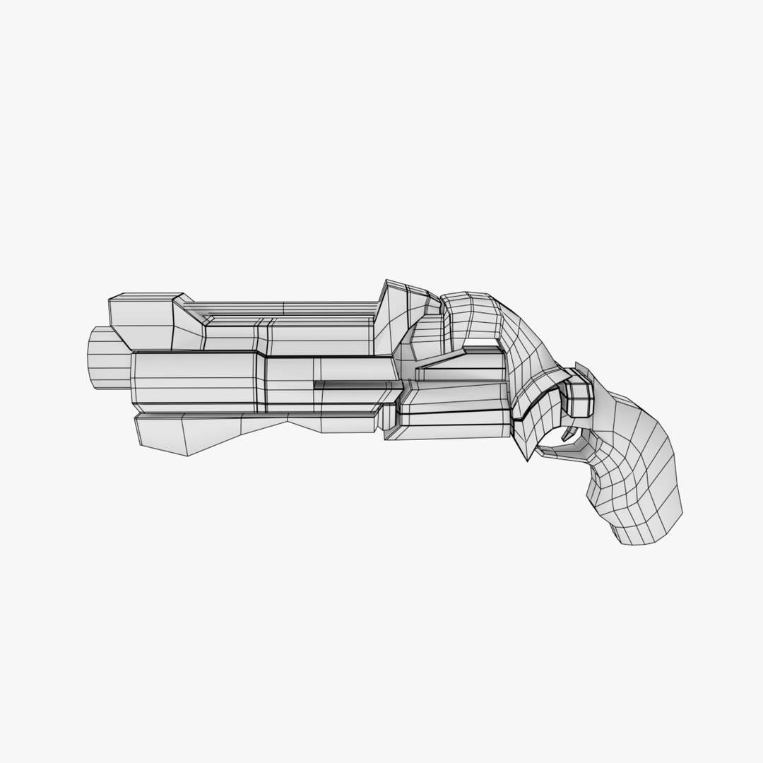 3D Sci-fi Revolver Model - TurboSquid 1352277