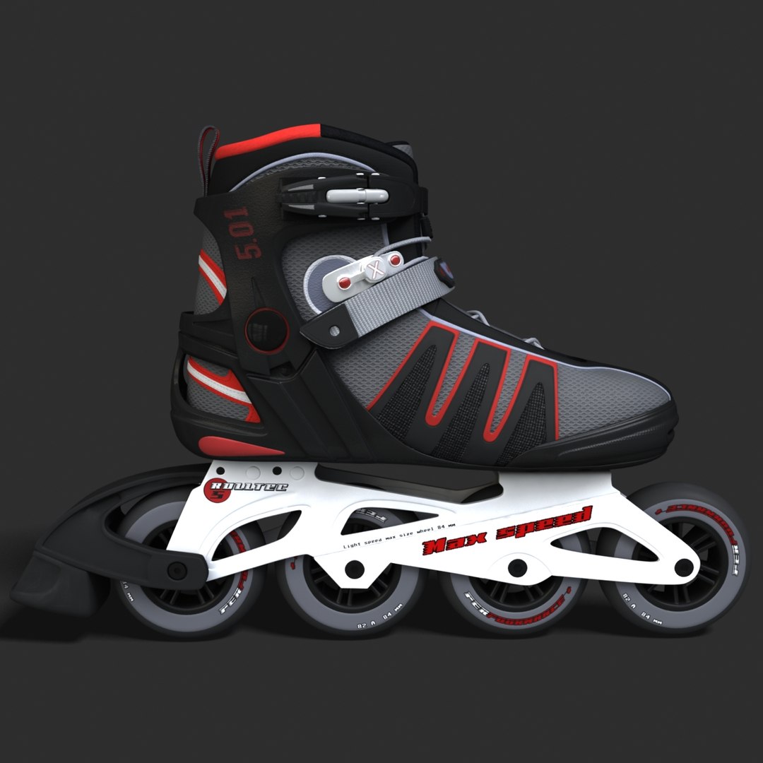 3d Model Rollerblades Roller