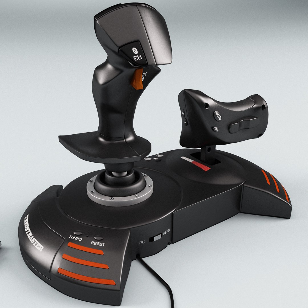Joystick Thrustmaster T-flight 3d Model