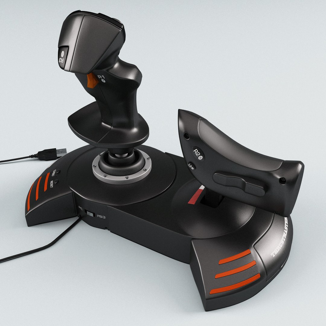 Joystick Thrustmaster T-flight 3d Model