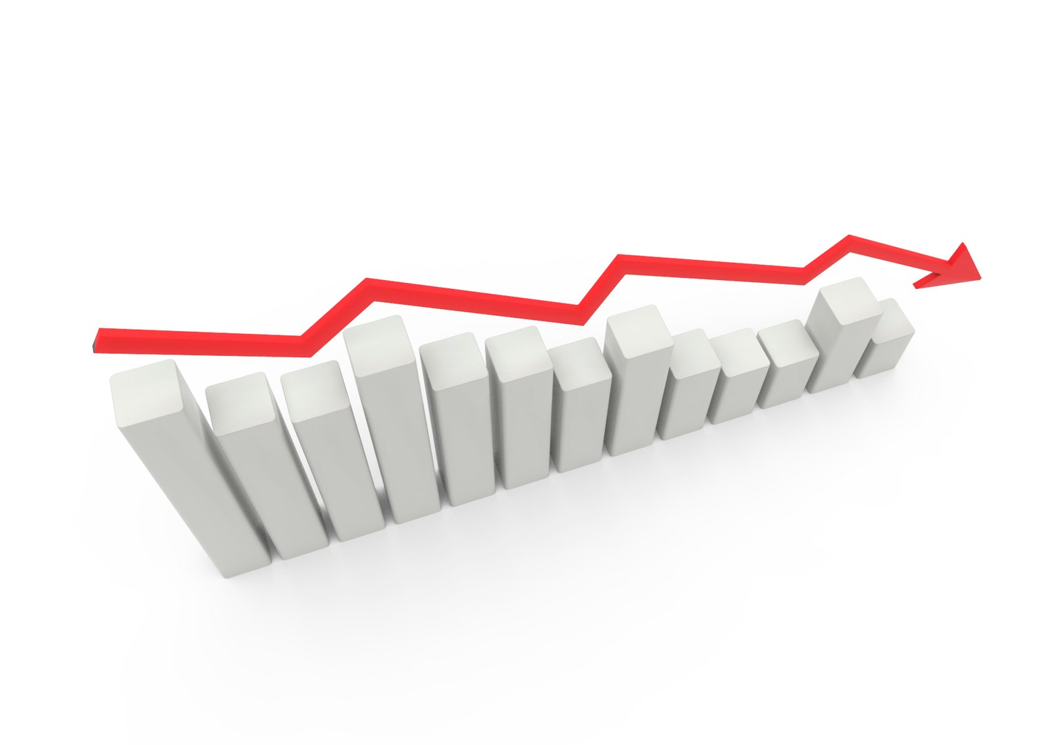 Decline Chart 3D Model - TurboSquid 2016625
