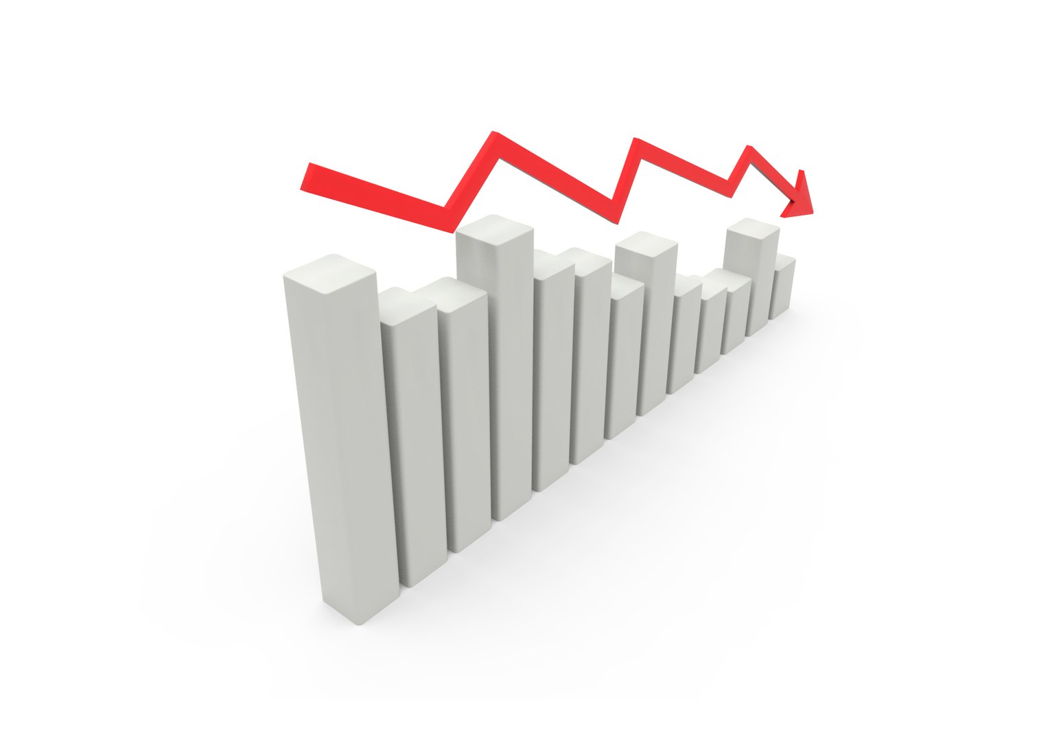Decline Chart 3D Model - TurboSquid 2016625
