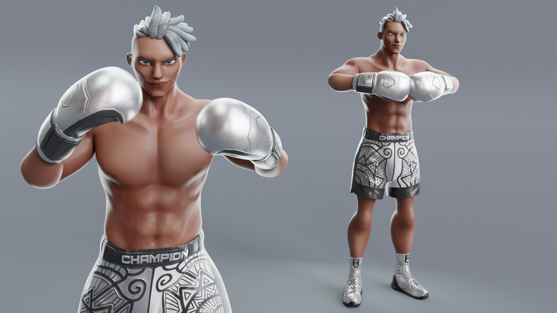 3D Low Poly Boxer - MMA Fighter - Niles Model - TurboSquid 2040500
