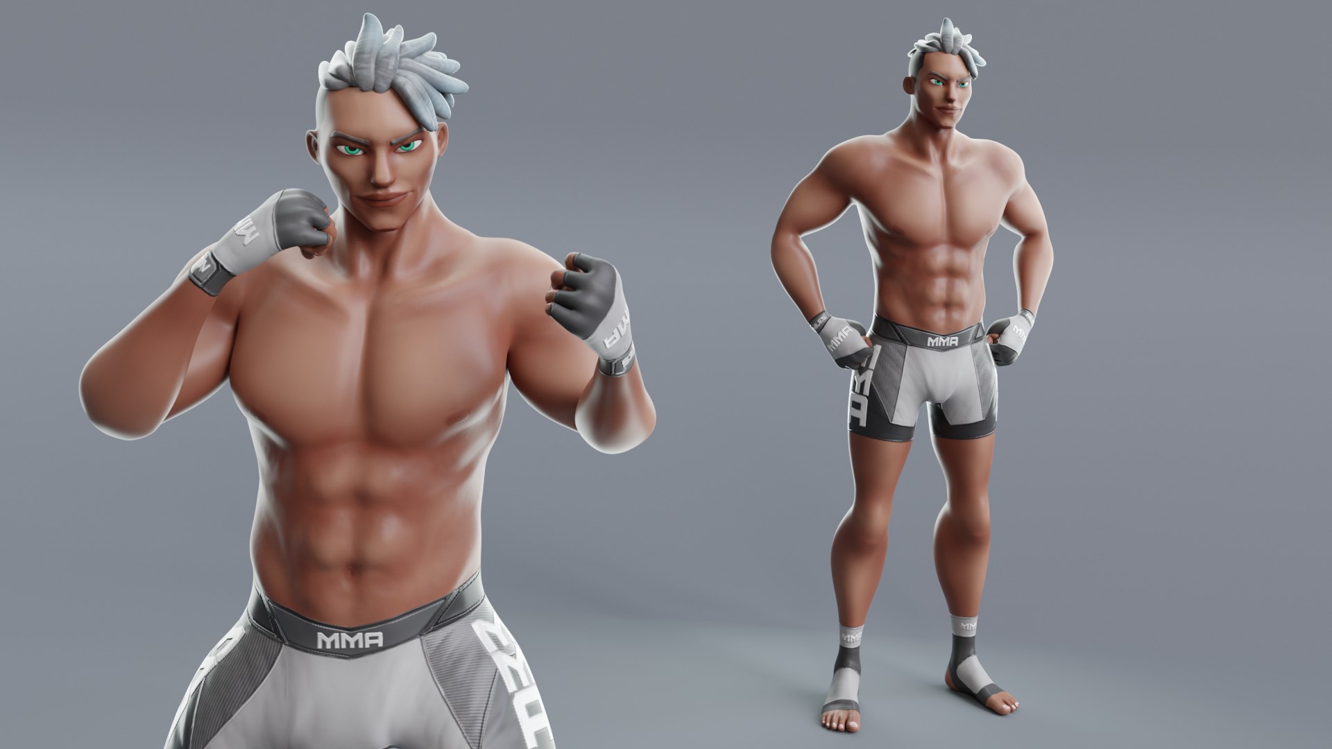 3D Low Poly Boxer - MMA Fighter - Niles Model - TurboSquid 2040500