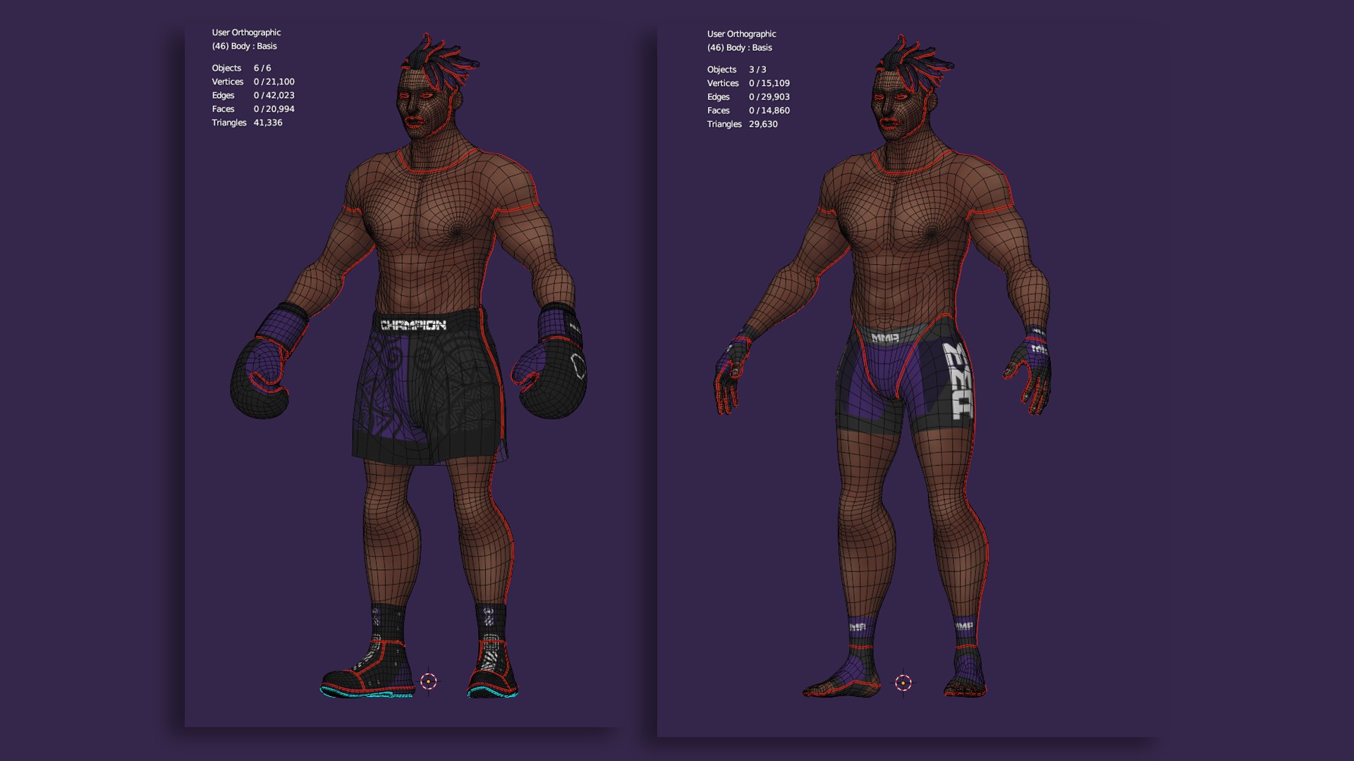 3D Low Poly Boxer - MMA Fighter - Niles Model - TurboSquid 2040500