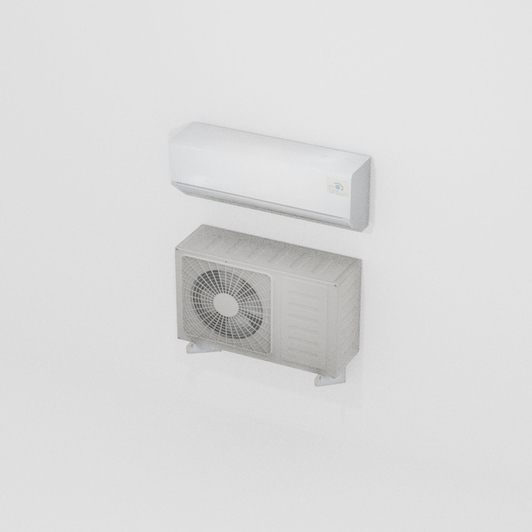 3D Model Low Poly Air Conditioner Unit - TurboSquid 2291336