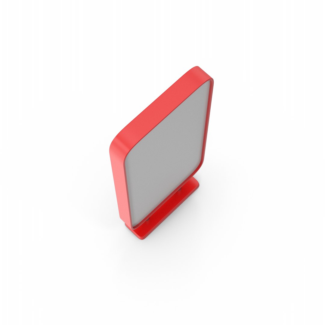 3D Red Advertising Stand - TurboSquid 2126465