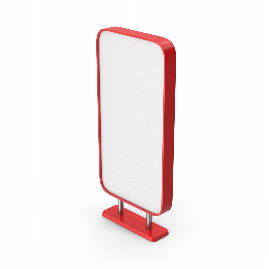 3D Red Advertising Stand - TurboSquid 2126465