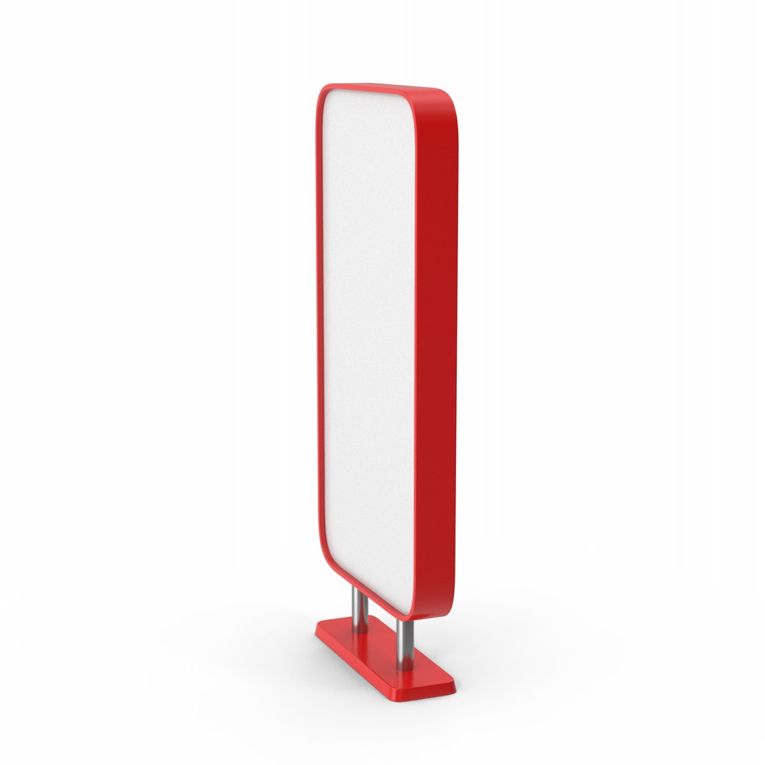 3D Red Advertising Stand - TurboSquid 2126465