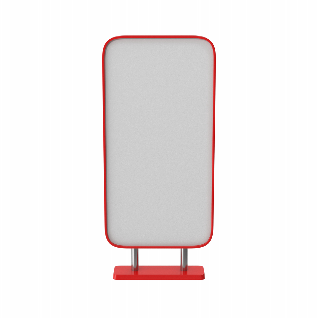 3D Red Advertising Stand - TurboSquid 2126465