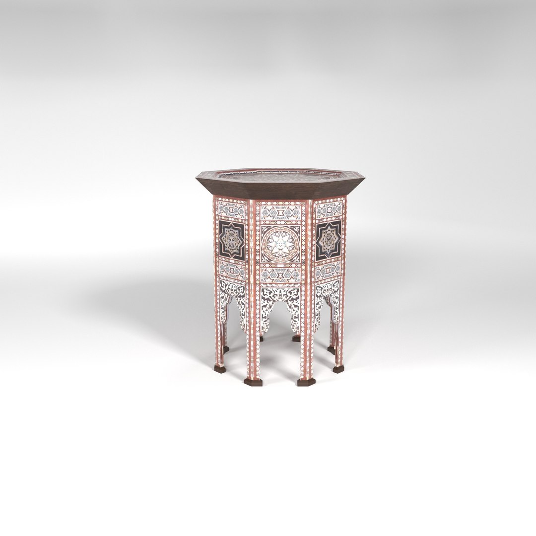 3D Arabic Side Table - TurboSquid 2054006