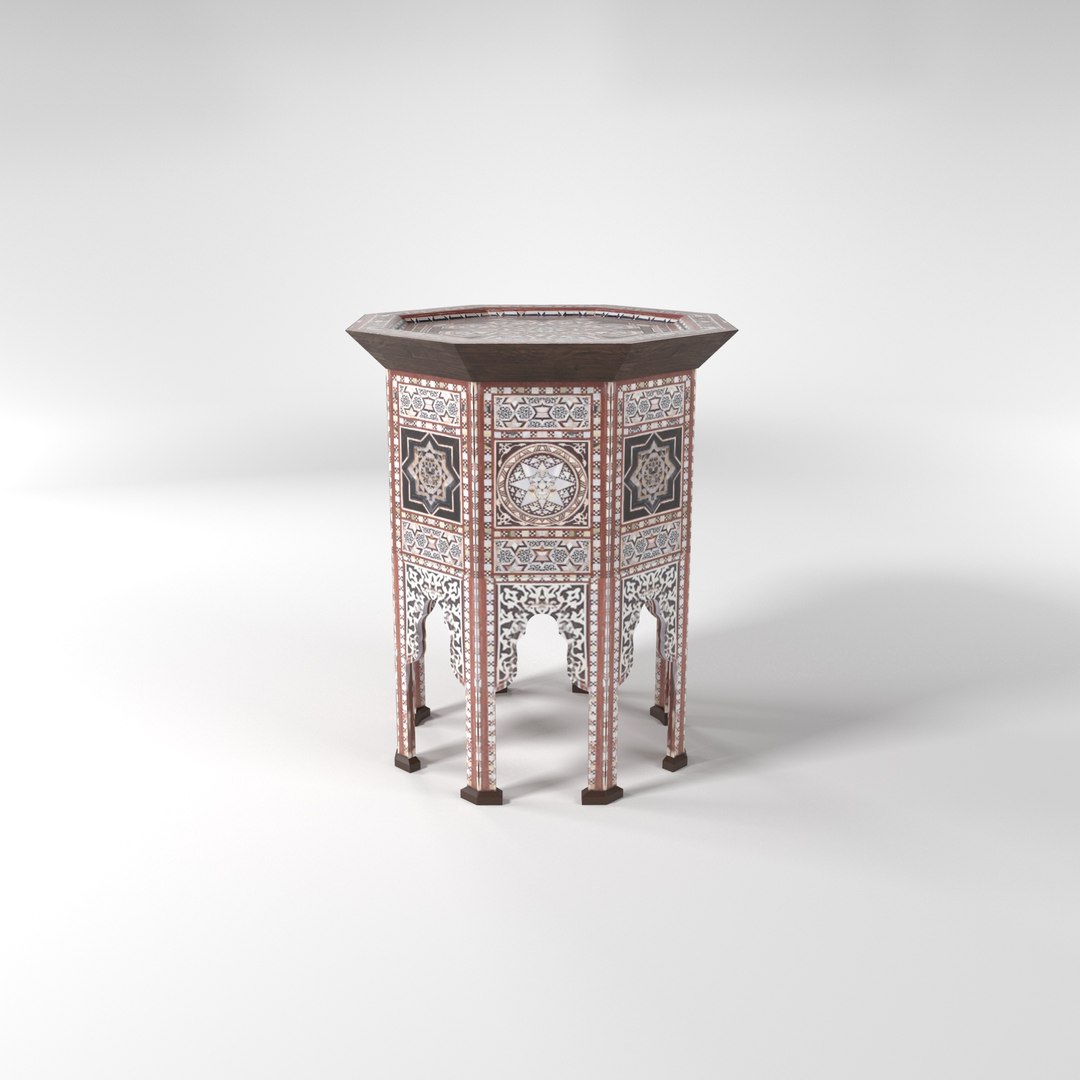 3D Arabic Side Table - TurboSquid 2054006