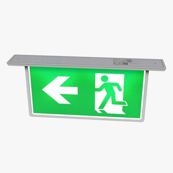 Exit Sign 3D Models for Download | TurboSquid