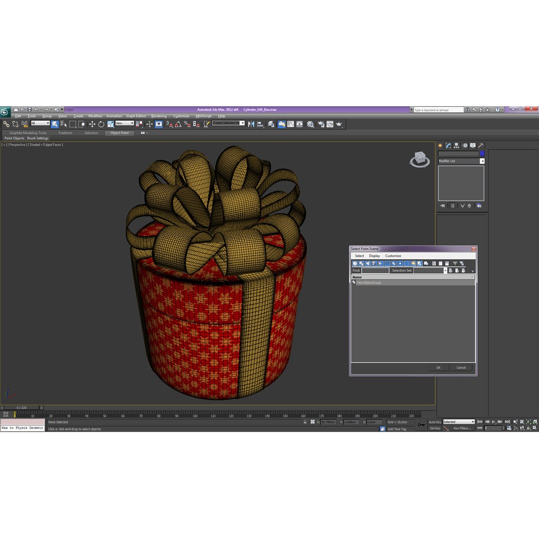C4d Cylinder Gift Box 1