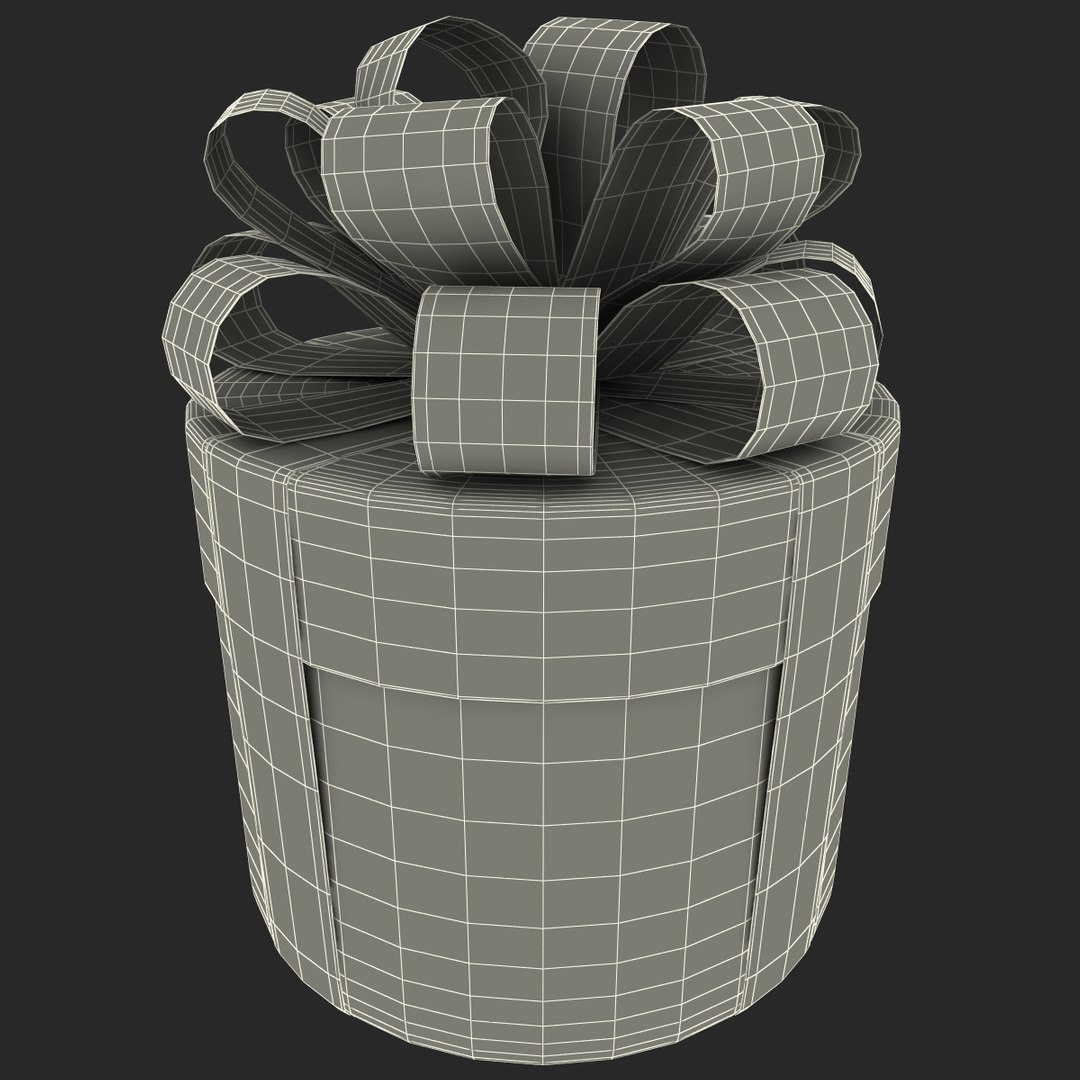C4d Cylinder Gift Box 1