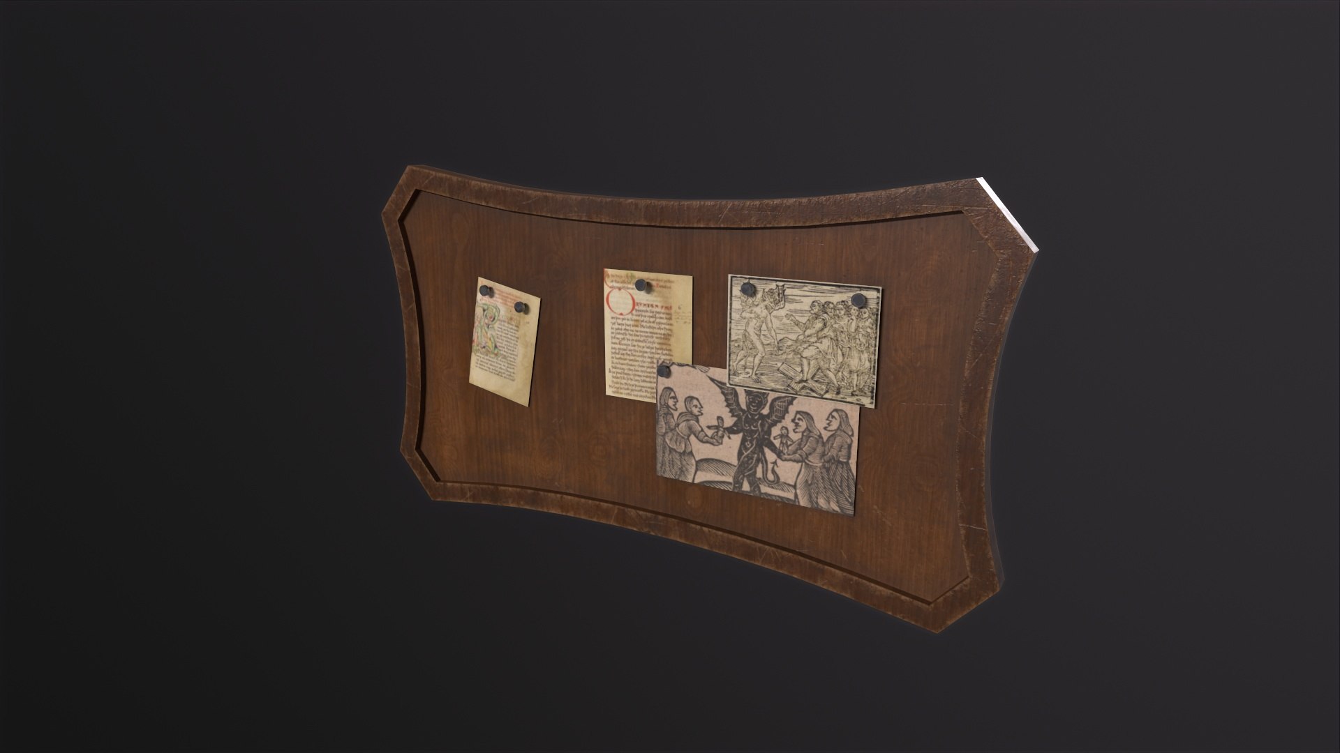 3D Medieval Notice Board model - TurboSquid 2114211