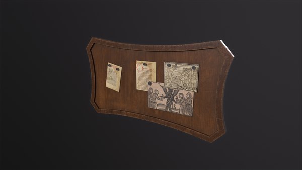 modelo 3d Tablón de anuncios medieval - TurboSquid 2114211