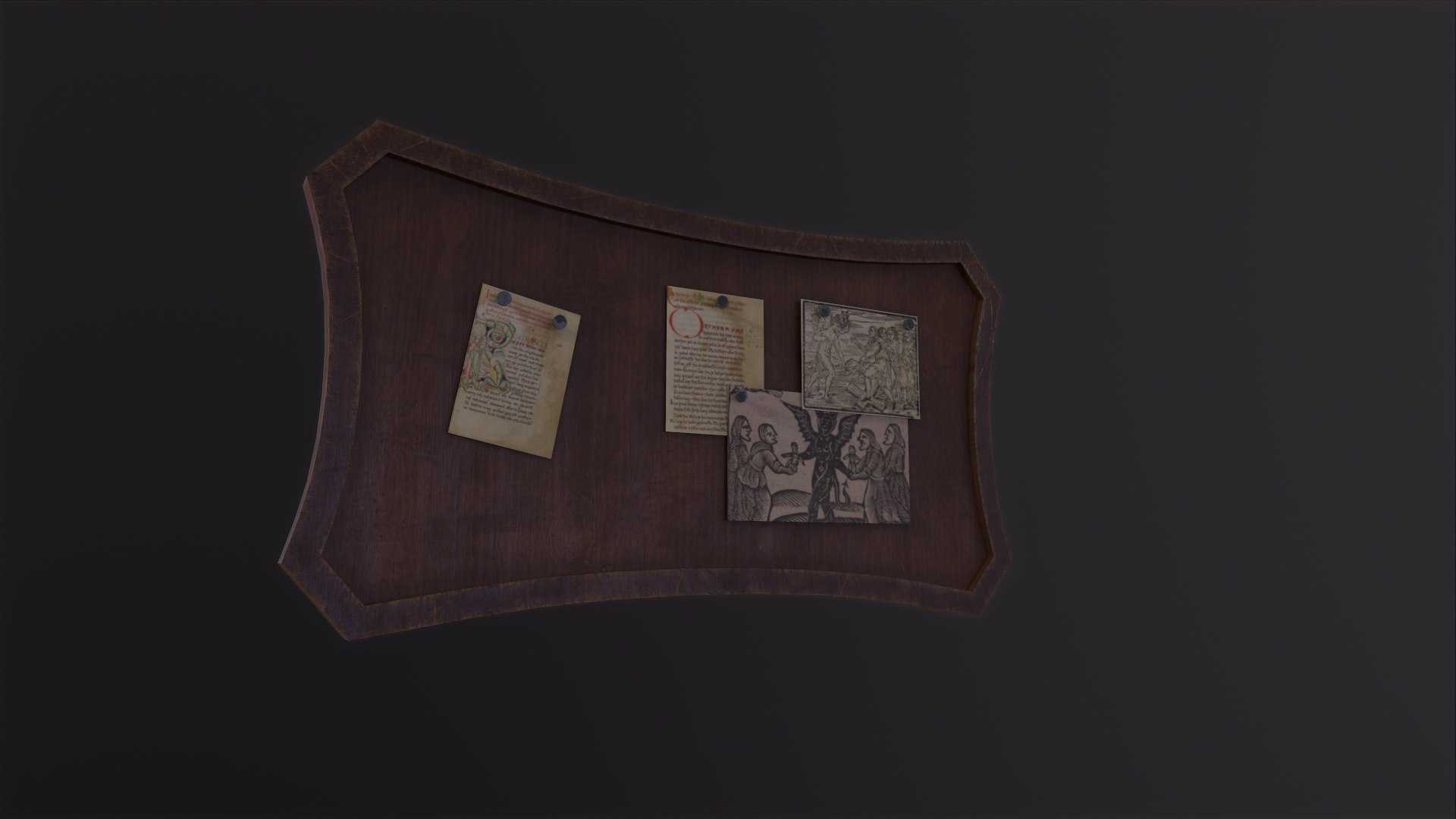 3D Medieval Notice Board model - TurboSquid 2114211