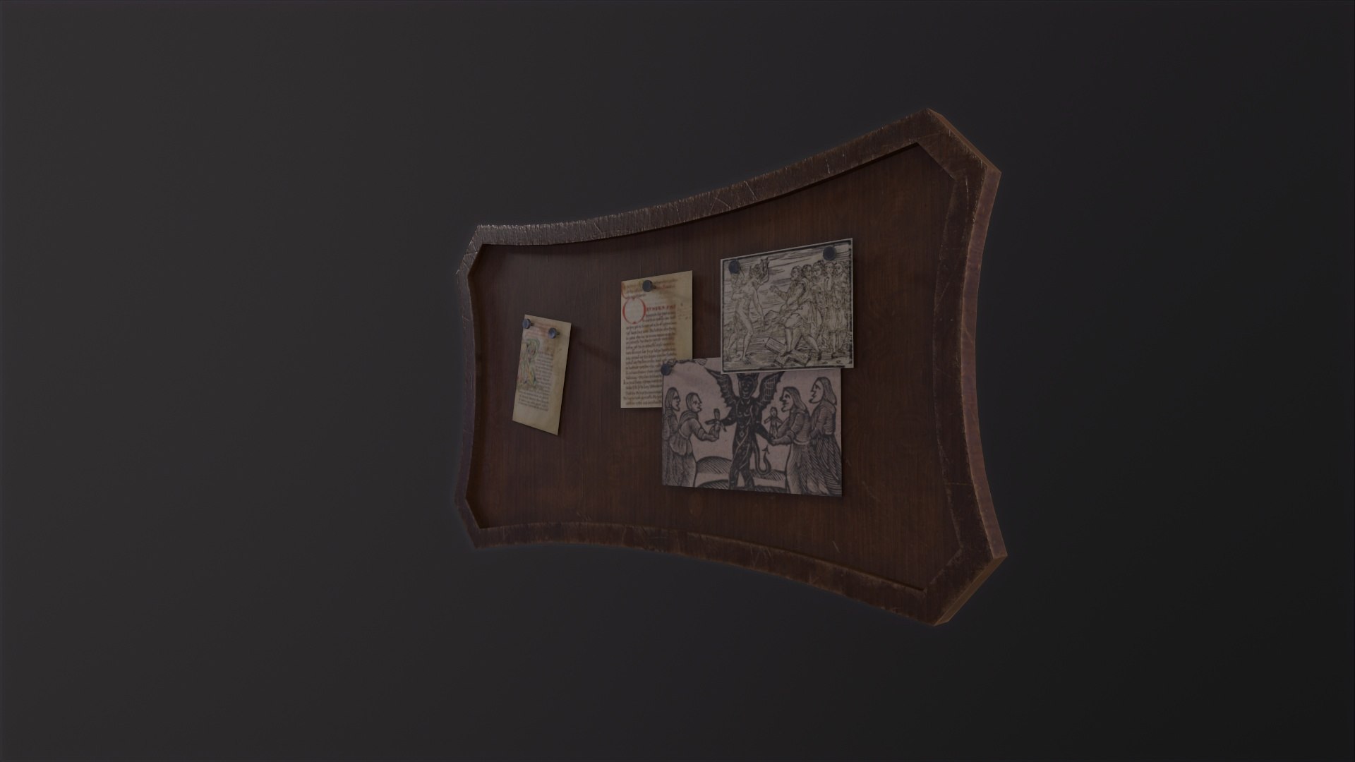 3D Medieval Notice Board model - TurboSquid 2114211