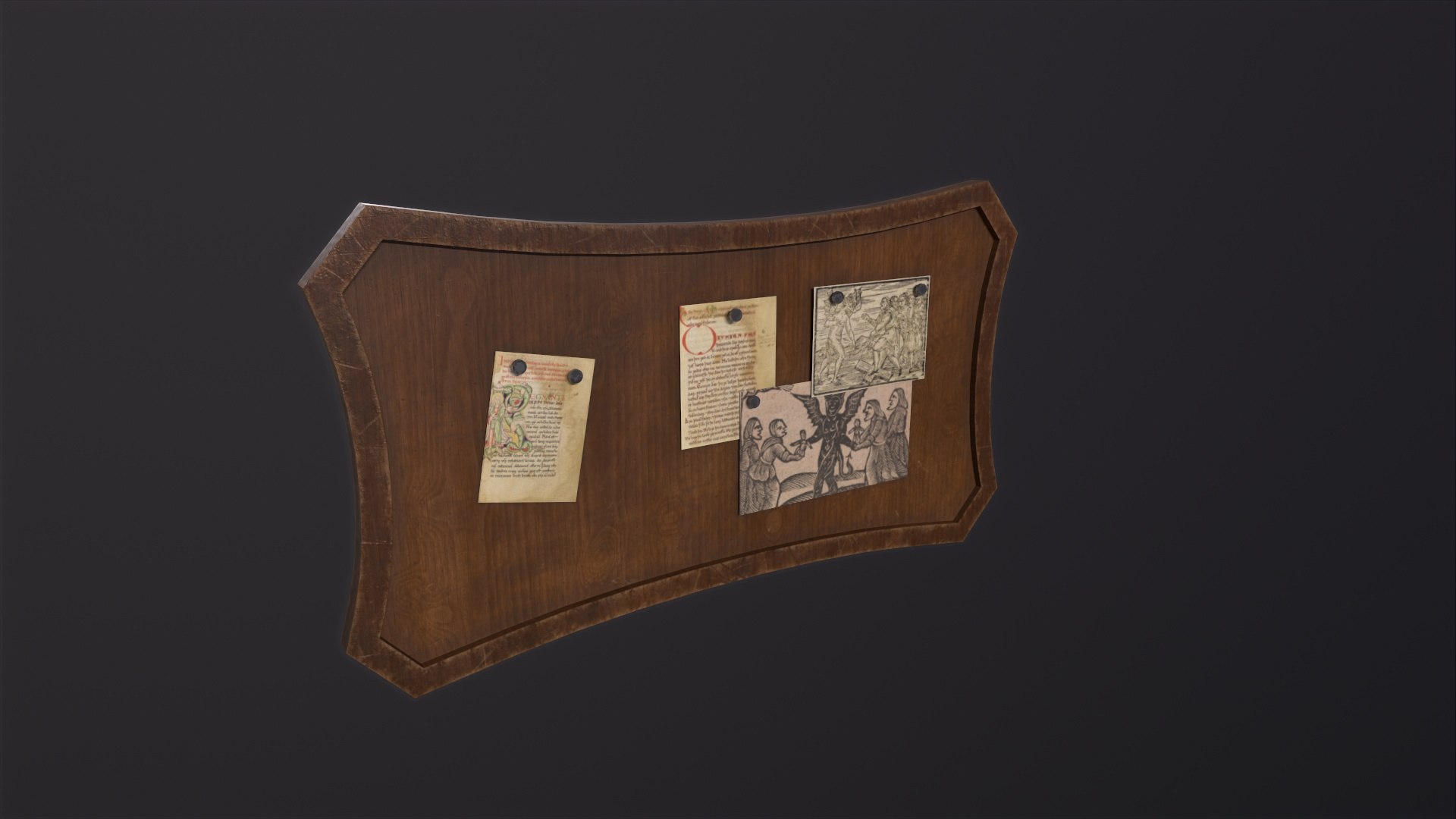 3D Medieval Notice Board model - TurboSquid 2114211