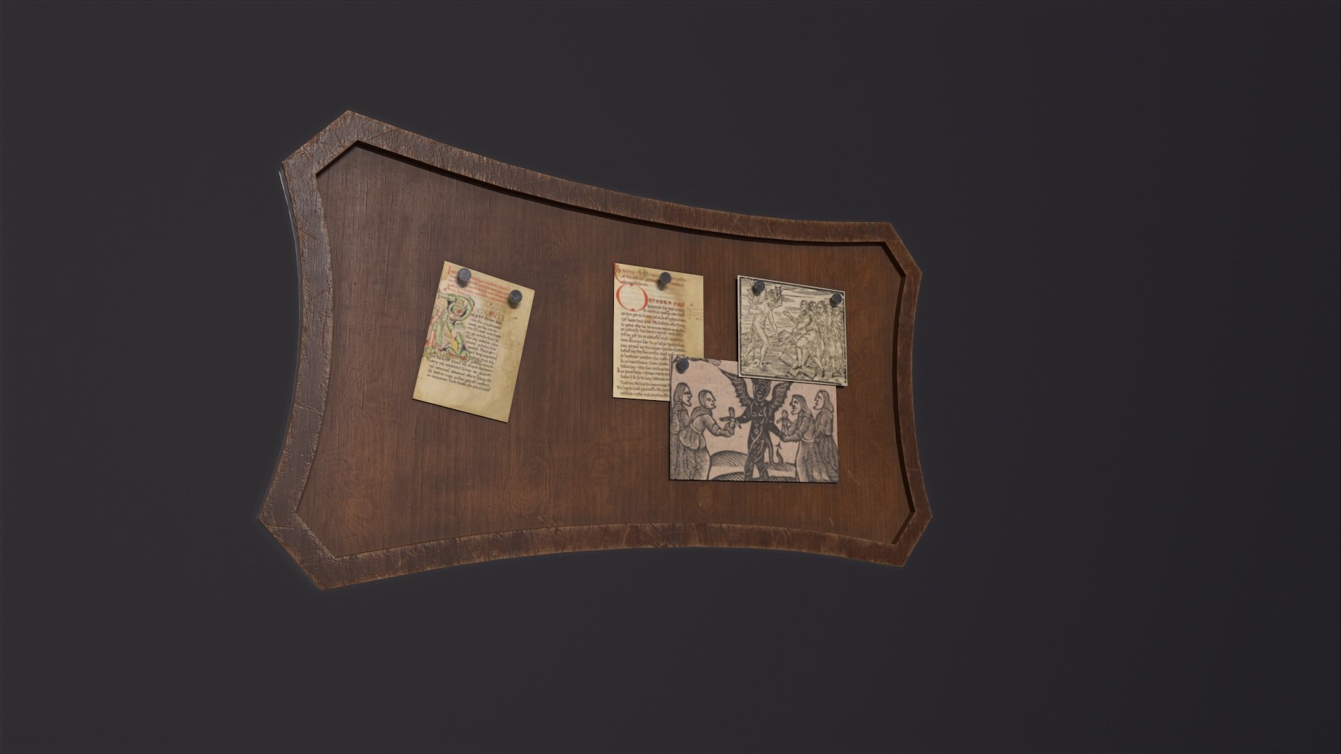 3D Medieval Notice Board model - TurboSquid 2114211