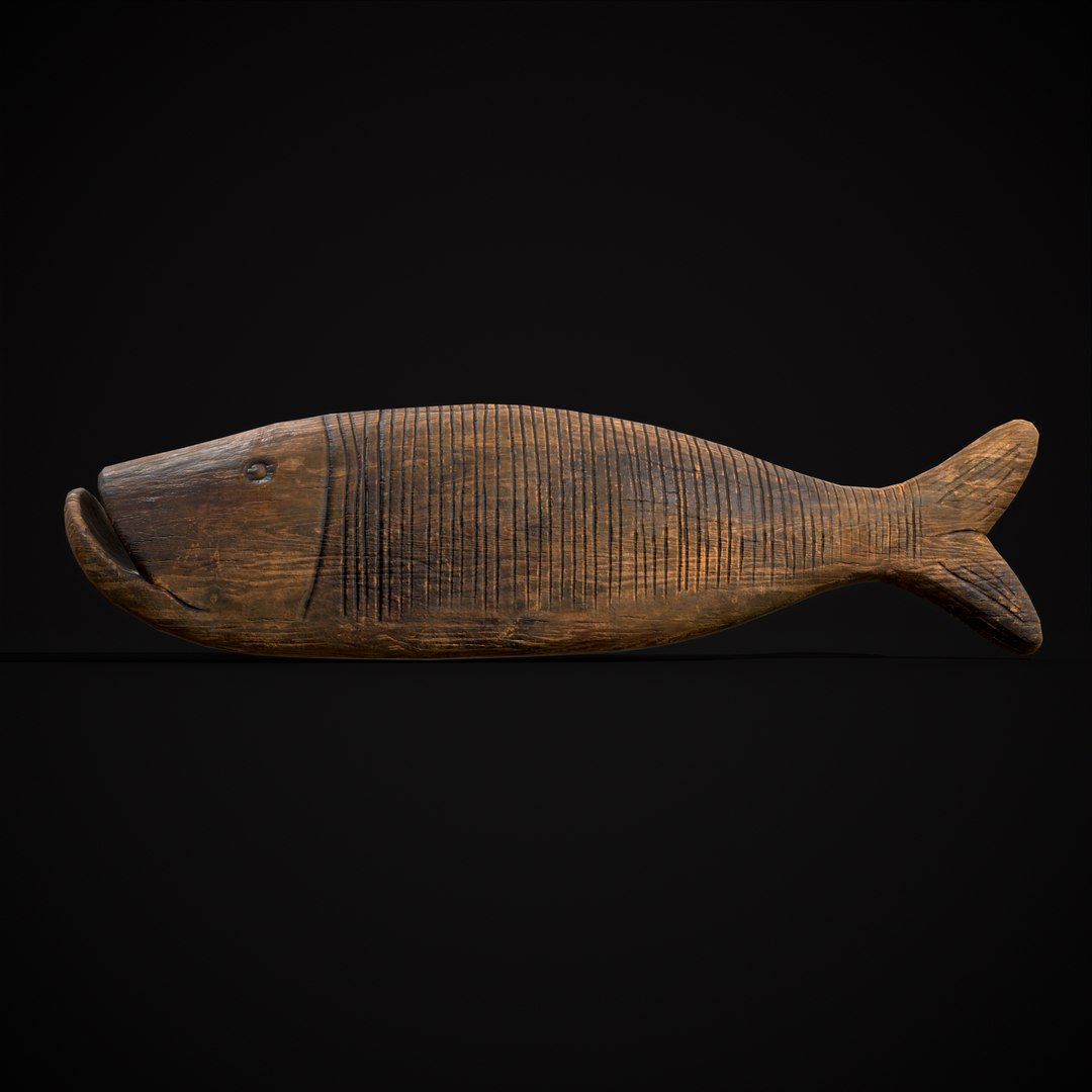 3D Model Medieval Wooden Fish Toy - TurboSquid 2158967
