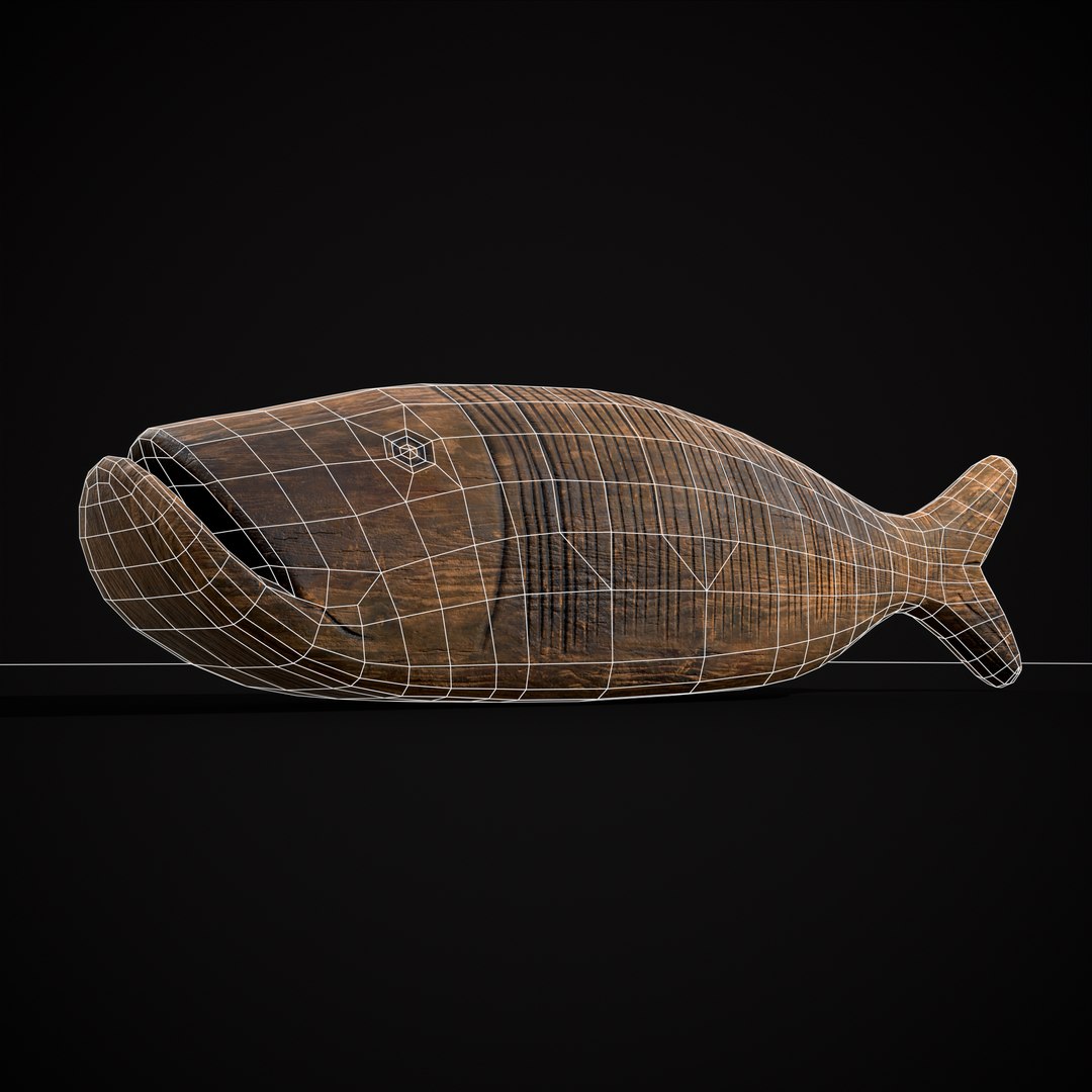 3D Model Medieval Wooden Fish Toy - TurboSquid 2158967
