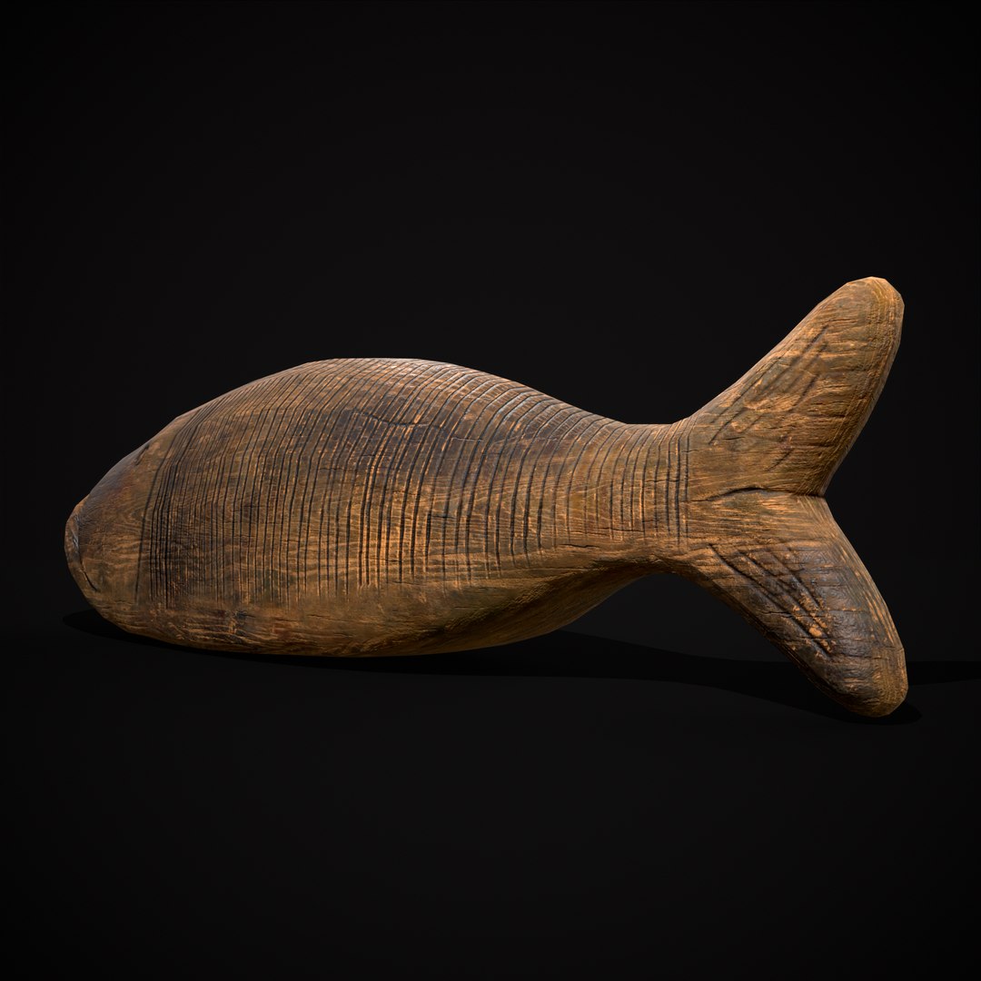3D Model Medieval Wooden Fish Toy - TurboSquid 2158967