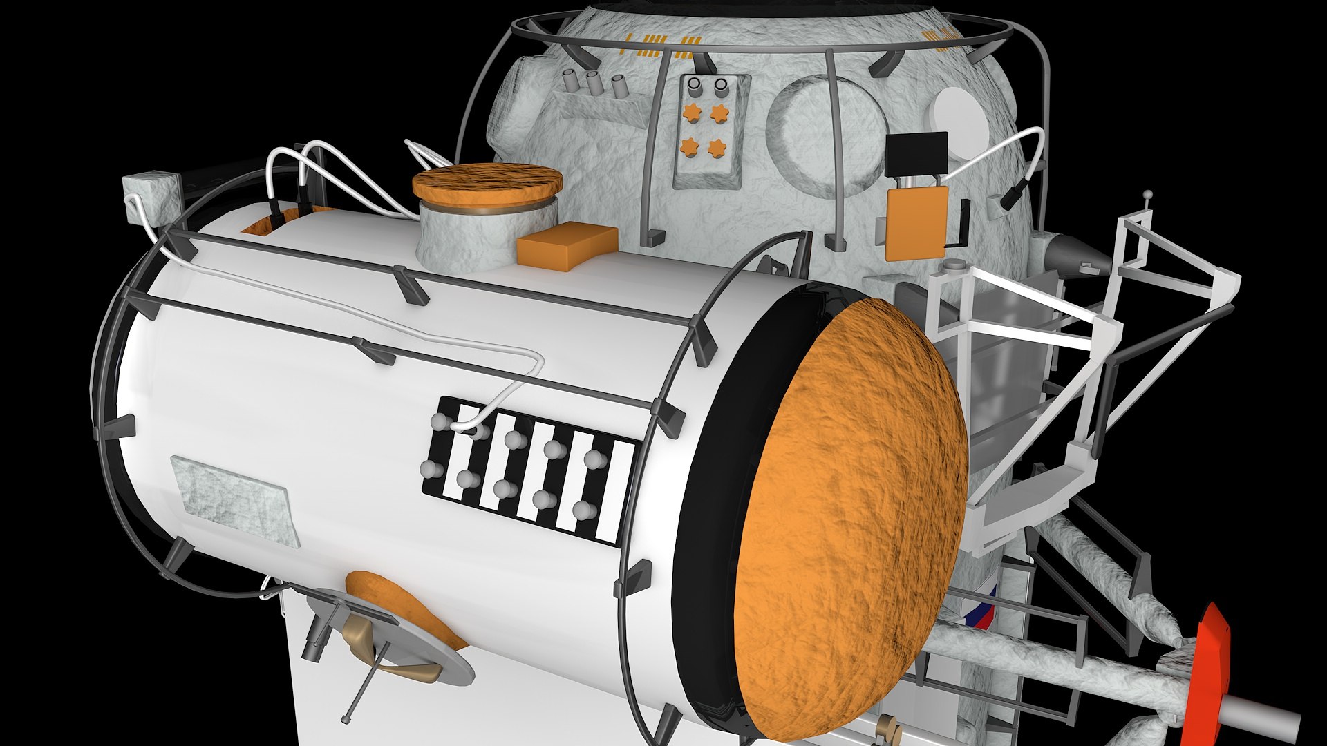 3d Model Of Iss Rassvet Mini Research