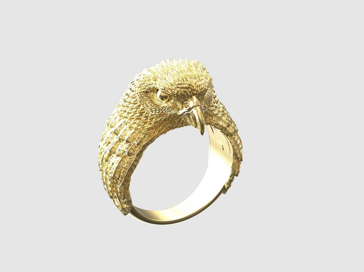 Falcon ring high detail 3D print model 3D model - TurboSquid 1876693
