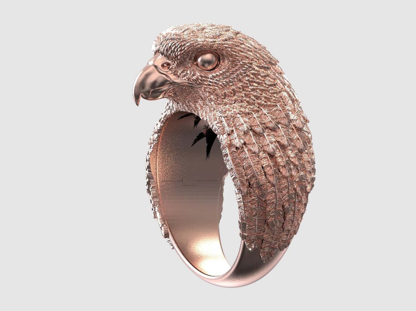 Falcon ring high detail 3D print model 3D model - TurboSquid 1876693