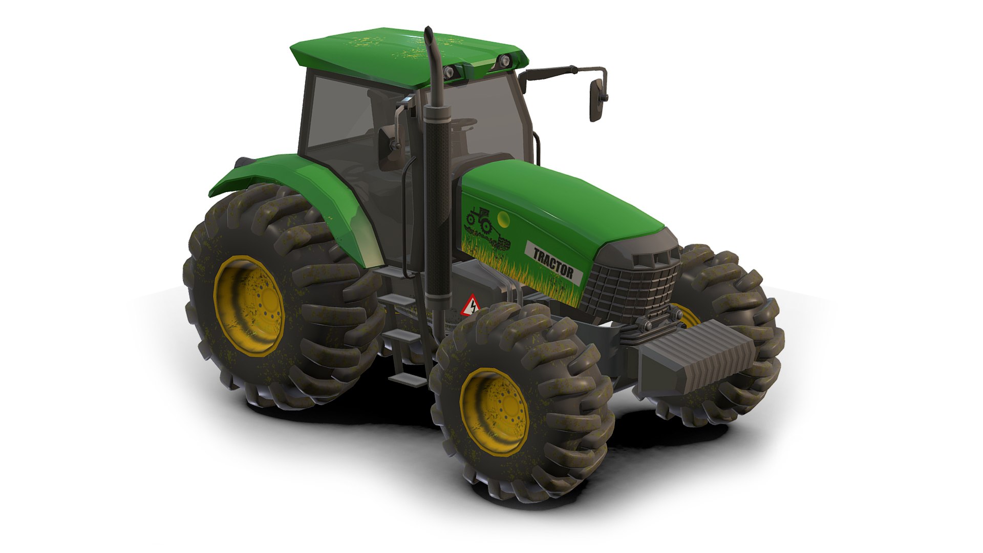 Tractor Model Low-Poly 3D - TurboSquid 2112439