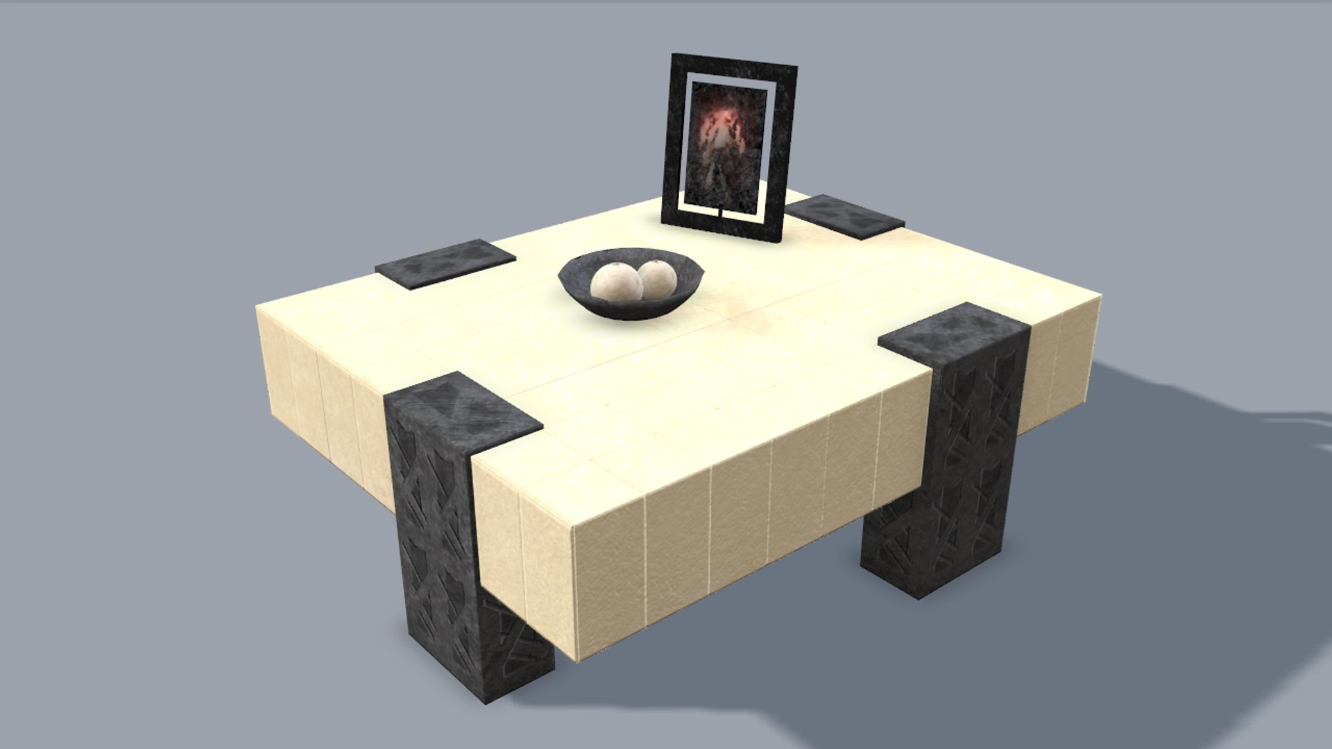 3d Table Stone Model
