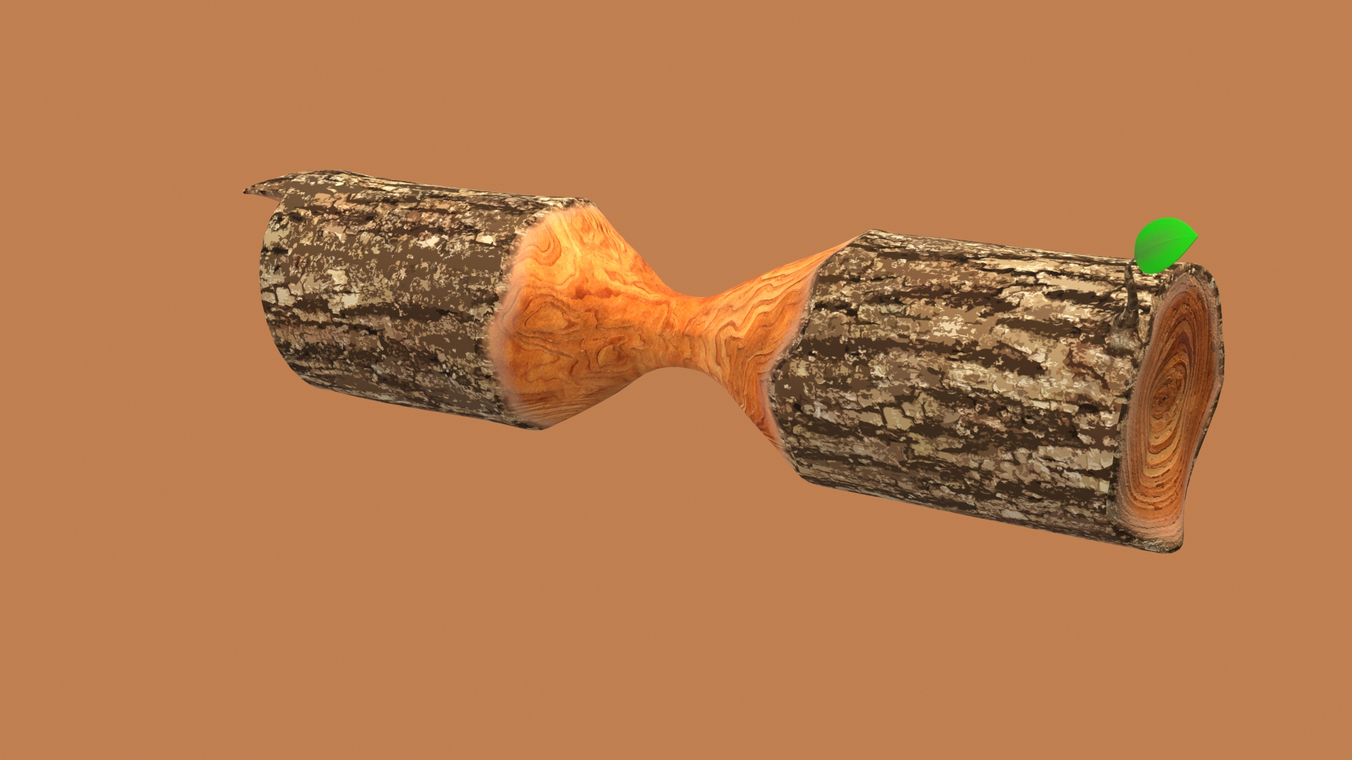 3D Model Cartoon Gnawed Log - TurboSquid 1808615