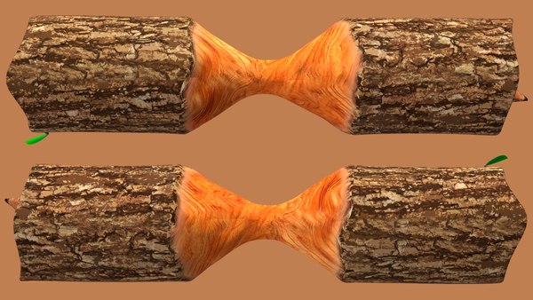 3D model Cartoon Gnawed Log - TurboSquid 1808615