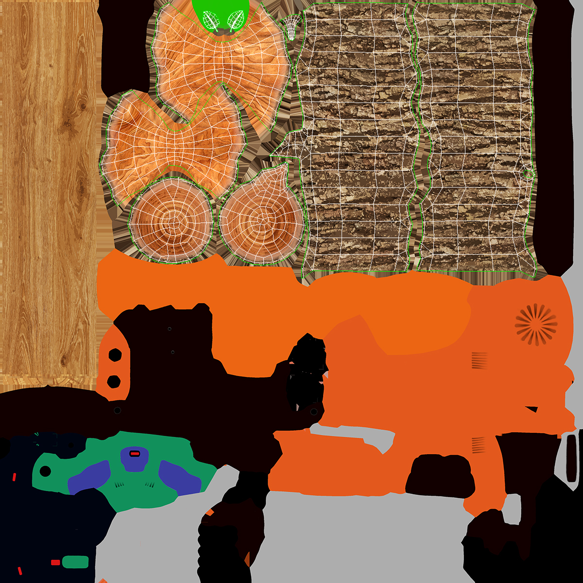 3D model Cartoon Gnawed Log - TurboSquid 1808615