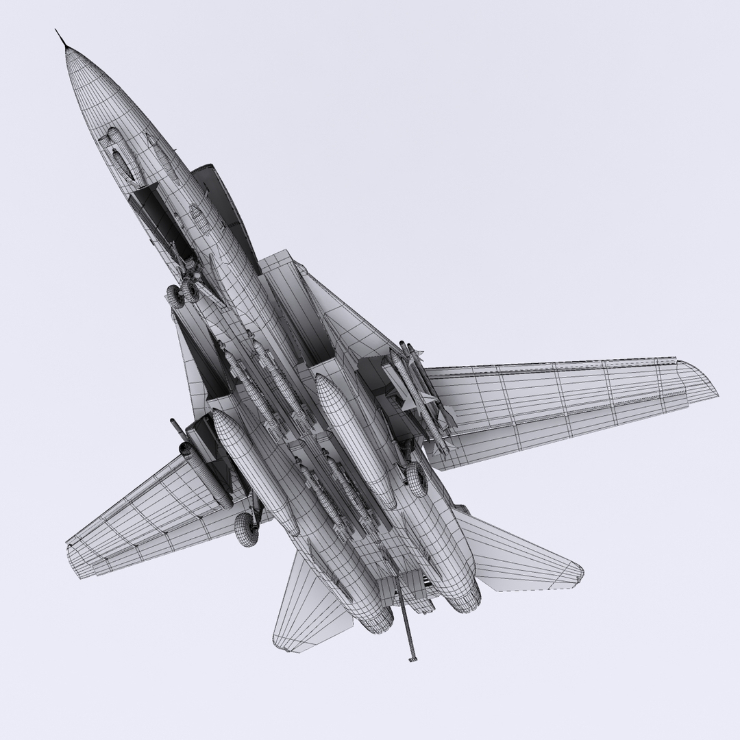 3d model f-14 fighter jet f-14d