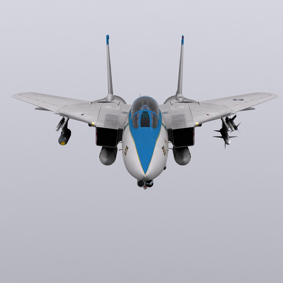 3d model f-14 fighter jet f-14d