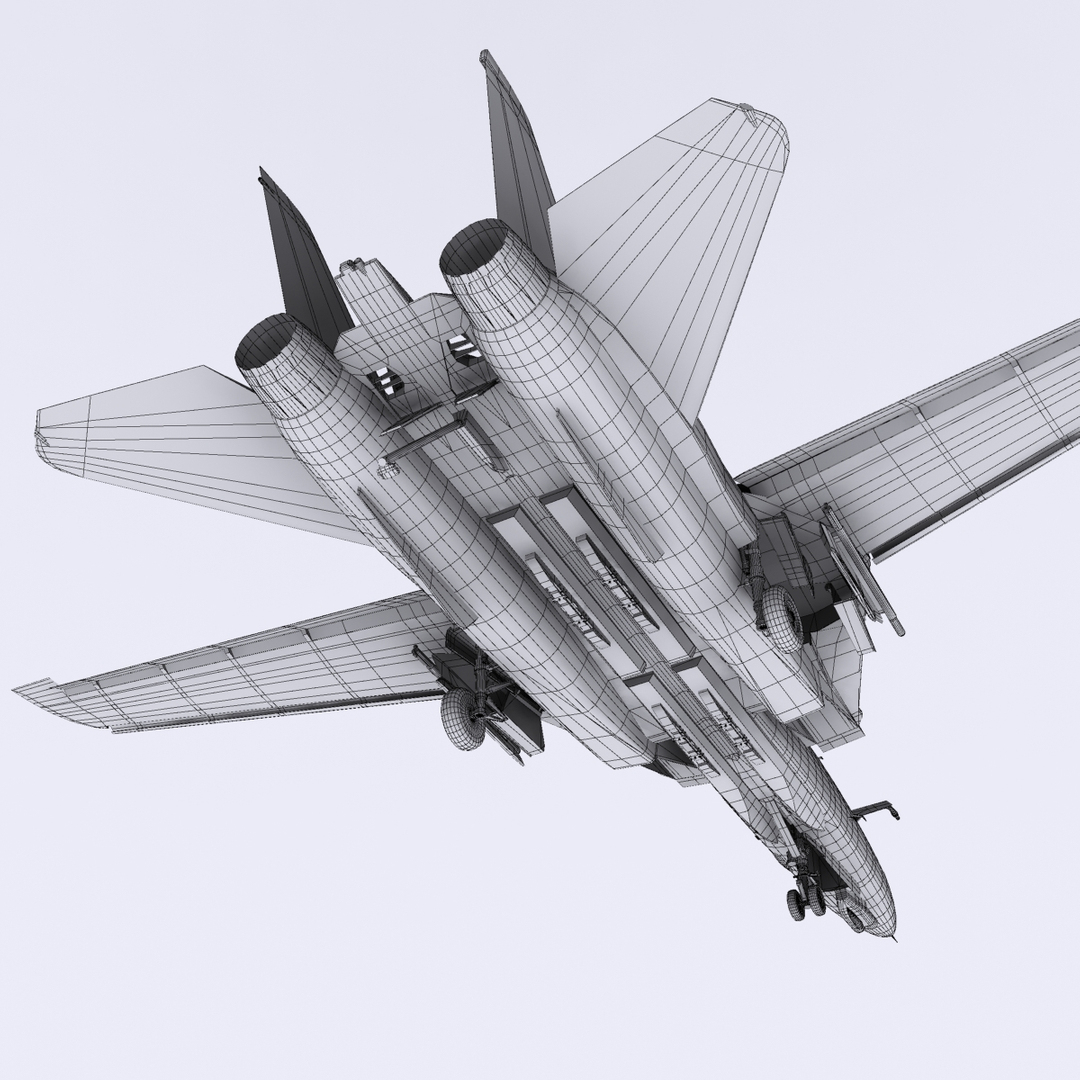 3d model f-14 fighter jet f-14d