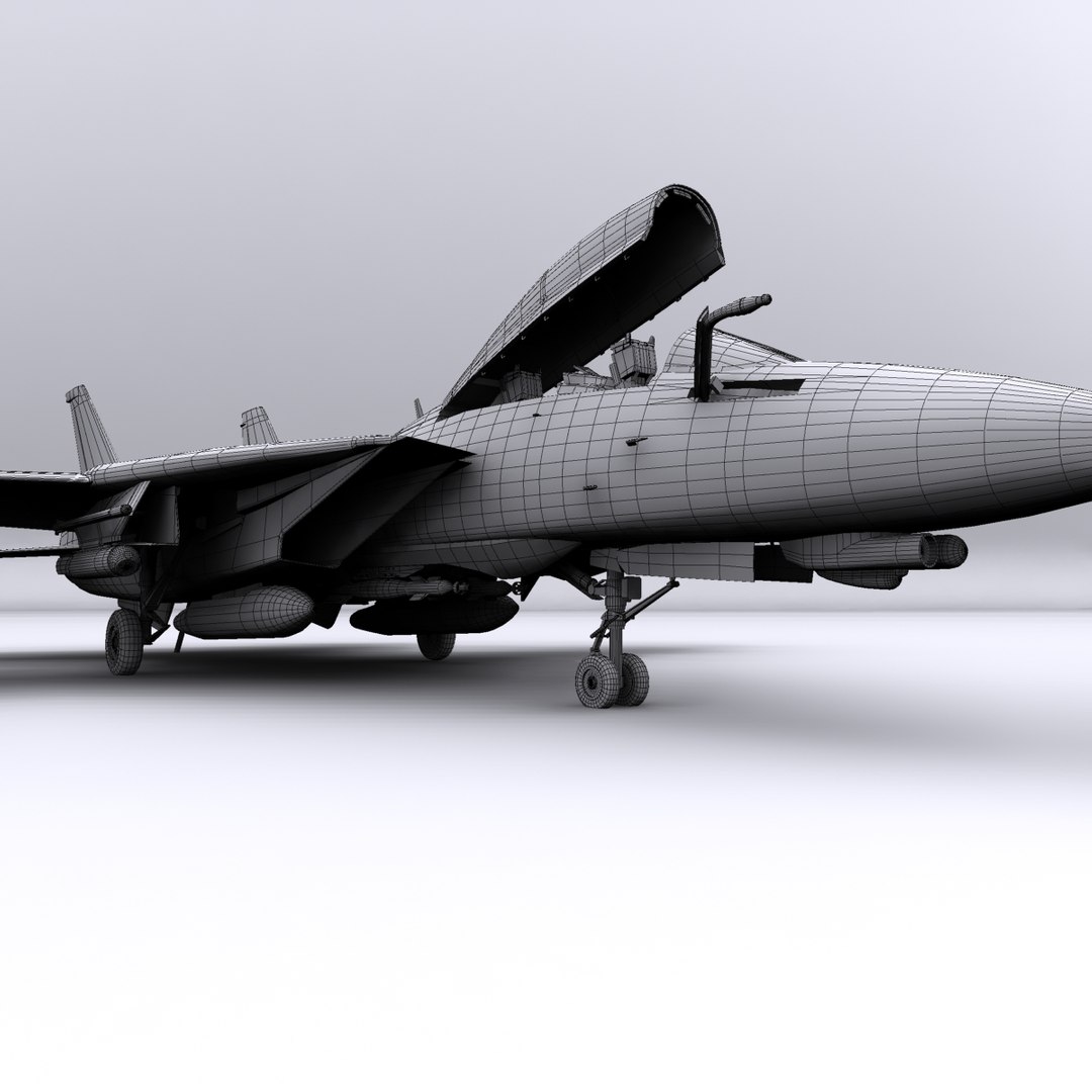 3d model f-14 fighter jet f-14d