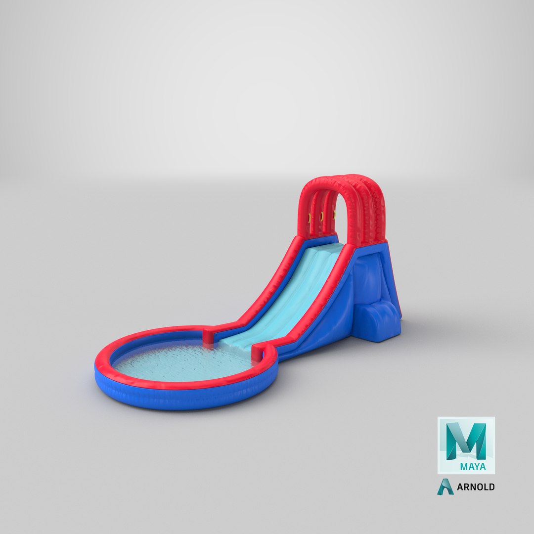 Inflatable Pool Game Slide 3D - TurboSquid 1911458