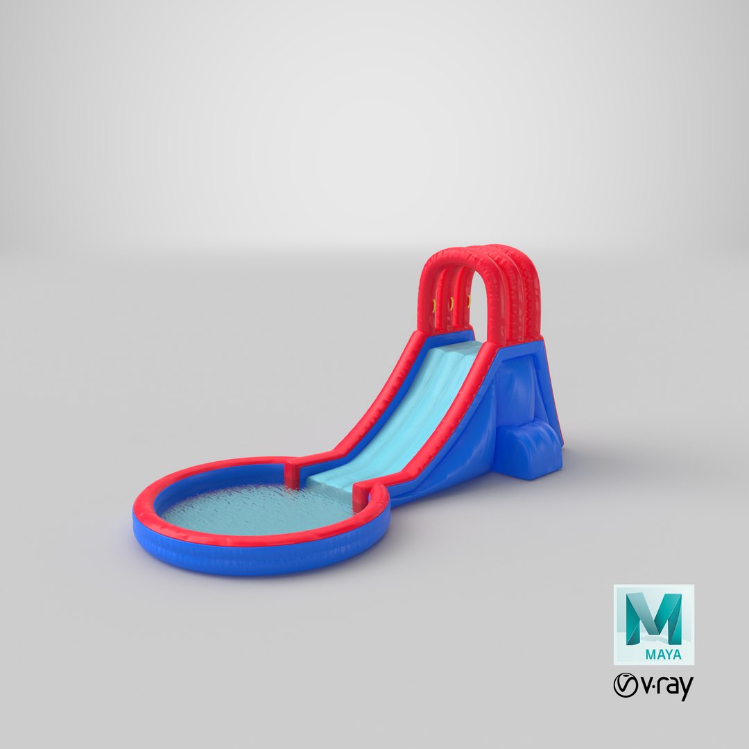 Inflatable Pool Game Slide 3D - TurboSquid 1911458