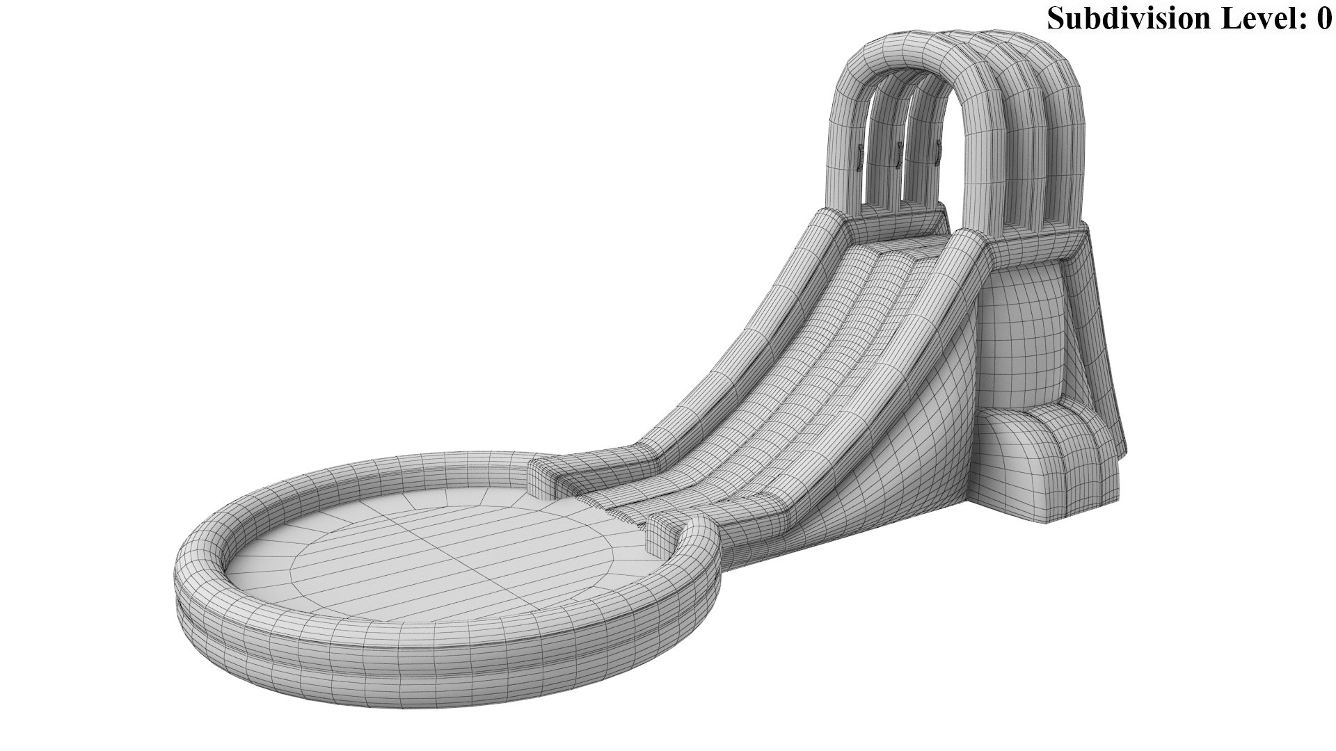 Inflatable Pool Game Slide 3D - TurboSquid 1911458
